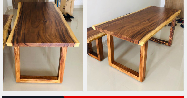 U-shaped wooden table legs - TAKA Furniture - Solid wooden table | Bắc Mỹ Unique